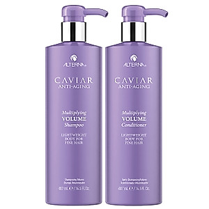 Alterna Caviar Anti-Aging Multiplying Volume Shampoo & Conditioner Set, For Fine, Thin Hair, Create Instant Volume and Thickness, Sulfate Free