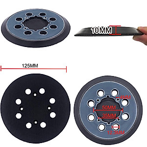 2 Pack Sander Pad for Dewalt, 5 inch 8 Hole Hook and Loop Replacement Orbital Sander Pad for DeWalt DWE6421 6421K DWE6423 6423K DCW210B