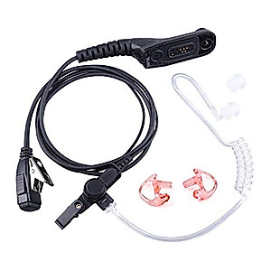 COMMIXC Walkie Talkie Earpiece, Covert Air Acoustic Tube Headset with Mic and PTT, Compatible with Motorola Mototrbo Two-Way Radios APX4000 APX7000 APX8000 XPR6350 XPR6550 XPR7350 XPR7550