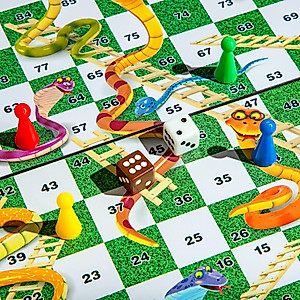 Magnetic Snakes and Ladders Board Game Set - 9.6 Inches