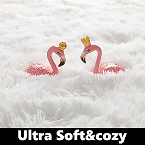 EVOIONOS Pink Girls Princess Tent with Large Star Lights and White Princess Rug