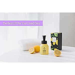 OBED Natural Foaming Hand Soap, Lemon Liquid Hand Soap Pump Bottle, Hydrating and Moisturizing Hand Wash, 65% Lemon Extract and Odor Eliminator, 10.15 fl oz 2 set