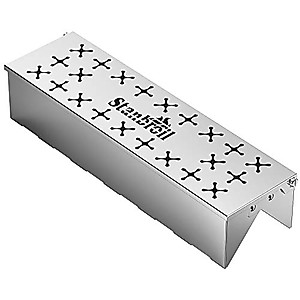 Stanbroil Premium Smoker Box for Gas & Charcoal Grill, Stainless Steel Wood Chip Box with Double V-shape Design