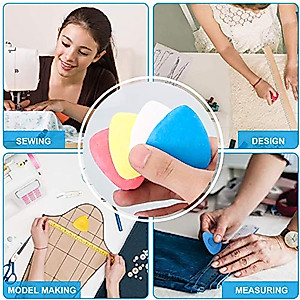Tailors Chalk Triangle Tailor's Fabric Marker Chalk - Triangle Chalks for Tailoring, Sewing, Quilting, Crafting, Notions, Fabric Marking - Sewing Notions & Accessories (30 Pieces. Assorted Colors)