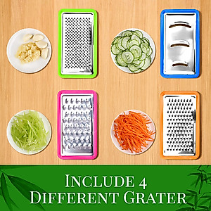 vchin Cutting Board with Containers, Lids, Graters, Large Bamboo Chopping Board with Juice Groove, Kitchen Meal Prep Station - Sturdy, Organized, Easy to Use and Clean