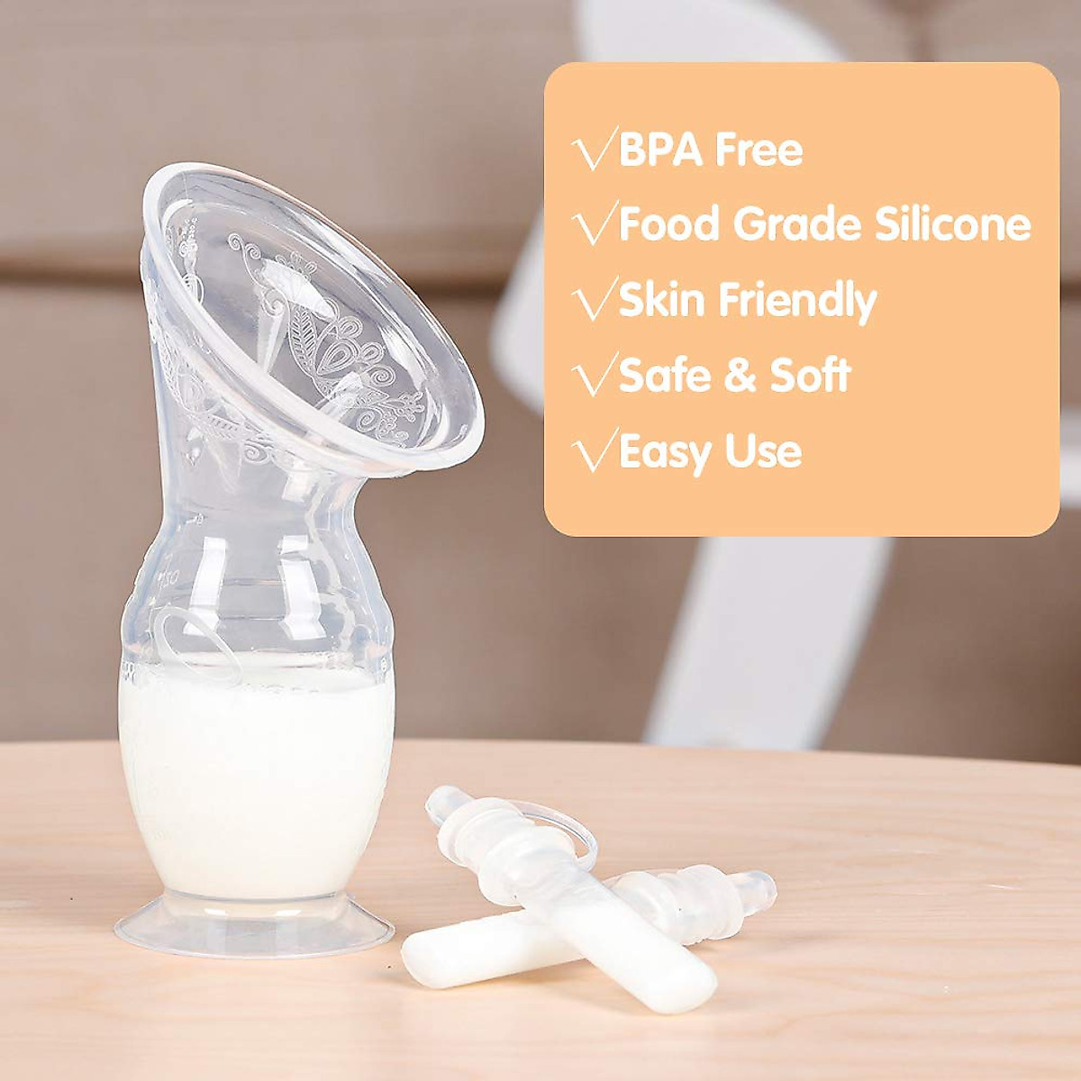 haakaa Manual Breast Pump 100ml/4oz (Base) & Colostrum Collectors 2pcs Combo - Breast Milk Saver for Nursing Mom, Collecting & Store Colostrum for Baby, Cherish Mother’s Liquid Gold
