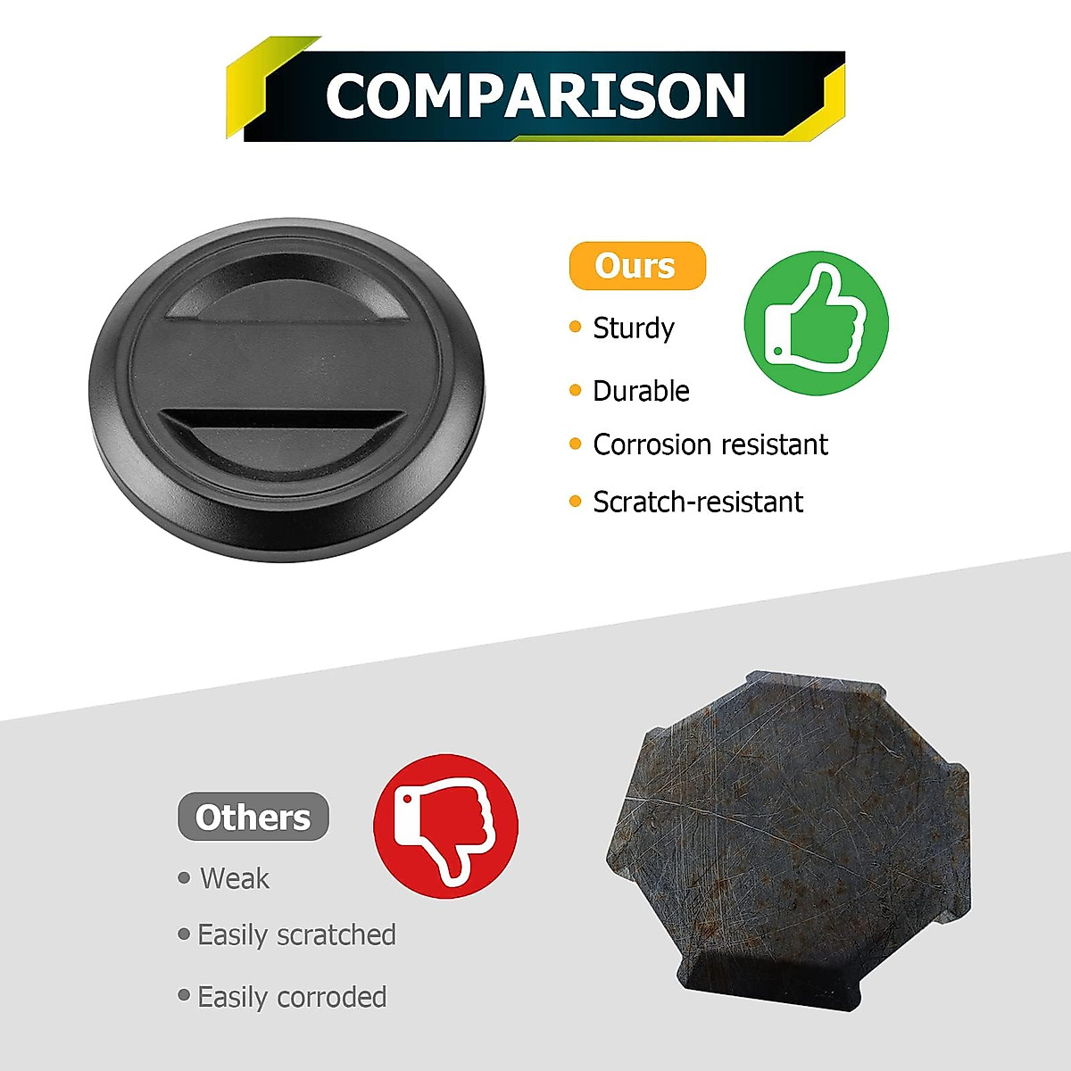 WeiSen 4Pcs Hub Wheel Center Caps, Tire Wheel Center Rim Cap Compatible with Polaris RZR 1000 XP/Turbo/ RS1 2017-2023 Replace Number#1522872-655