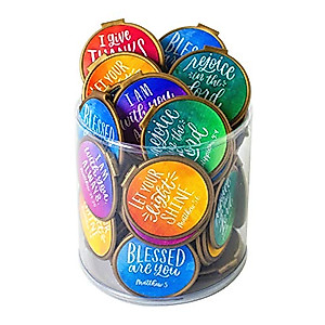 Inspirational Bookmarks for All Ages! (Set of 75) Christian Scripture Bulk Christian Quotes & PASSAGES Assorted Bookmarks Church Giveaways, VBS Rewards and Sunday School Gifts!