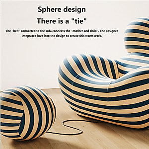 BOWCOM Lazy Chair,Mother's Arms Lazy Sofa Chair, Accent Sofa Chair Upholstered Lounge Armchair Leisure Sofa Chair Come with Ball Pedal B-118 * 100cm