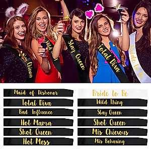 Ranp 12 Pack Bride to be Sash and Bachelorette Sashes for Bridesmaid,Funny Bachelorette Party Favors,Decorations for Bridal Party,Bridal Shower