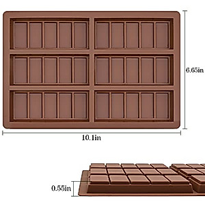 Wax Melt Molds Silicone,Rectangle Silicone Wax Melt Chocolate Bar Mold for Wickless Wax Melt Candles Chocolate Bakeware Molds