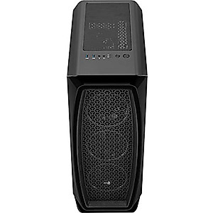 Gaming PC Case Mid-Tower Chassis by AeroCool, AeroOne Eclipse Black, Tempered Glass Panel, 4X RGB Fans, 2X USB 3.0, ATX Desktop Case