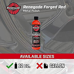 Renegade Products USA - Forged Red - Forged Metal Polish for Billet Wheels & Soft Aluminum, Soft Metal & Forged Wheel Polish, Billet Aluminum Cleaner & Polish, 12oz.