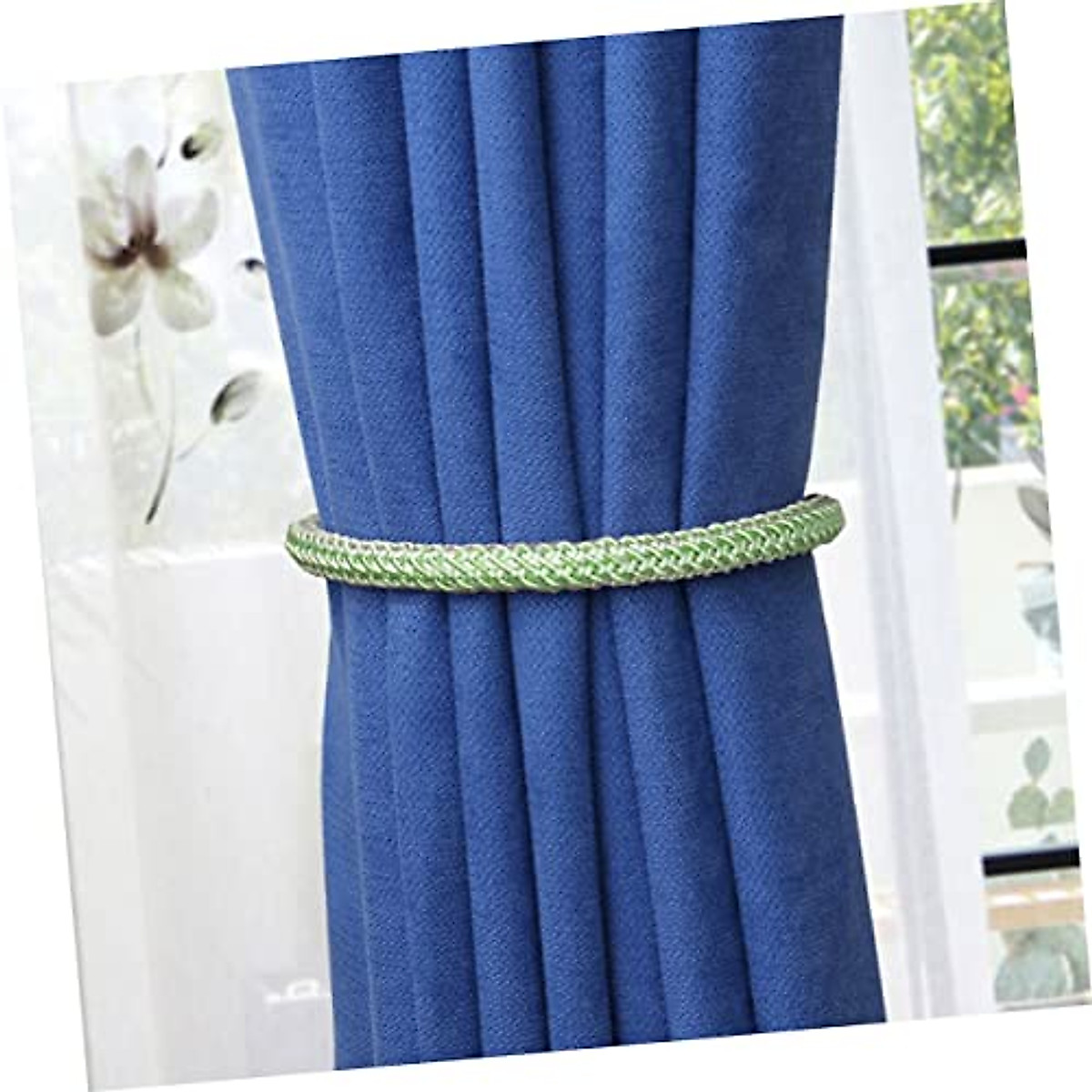 BESPORTBLE 2 Pcs Drapery tie Backs Window tiebacks Shower Curtain tie Backs Rope Curtain holdbacks Window Treatments Curtains Curtain tiebacks Curtain Rope tie Backs Magnet Fasteners