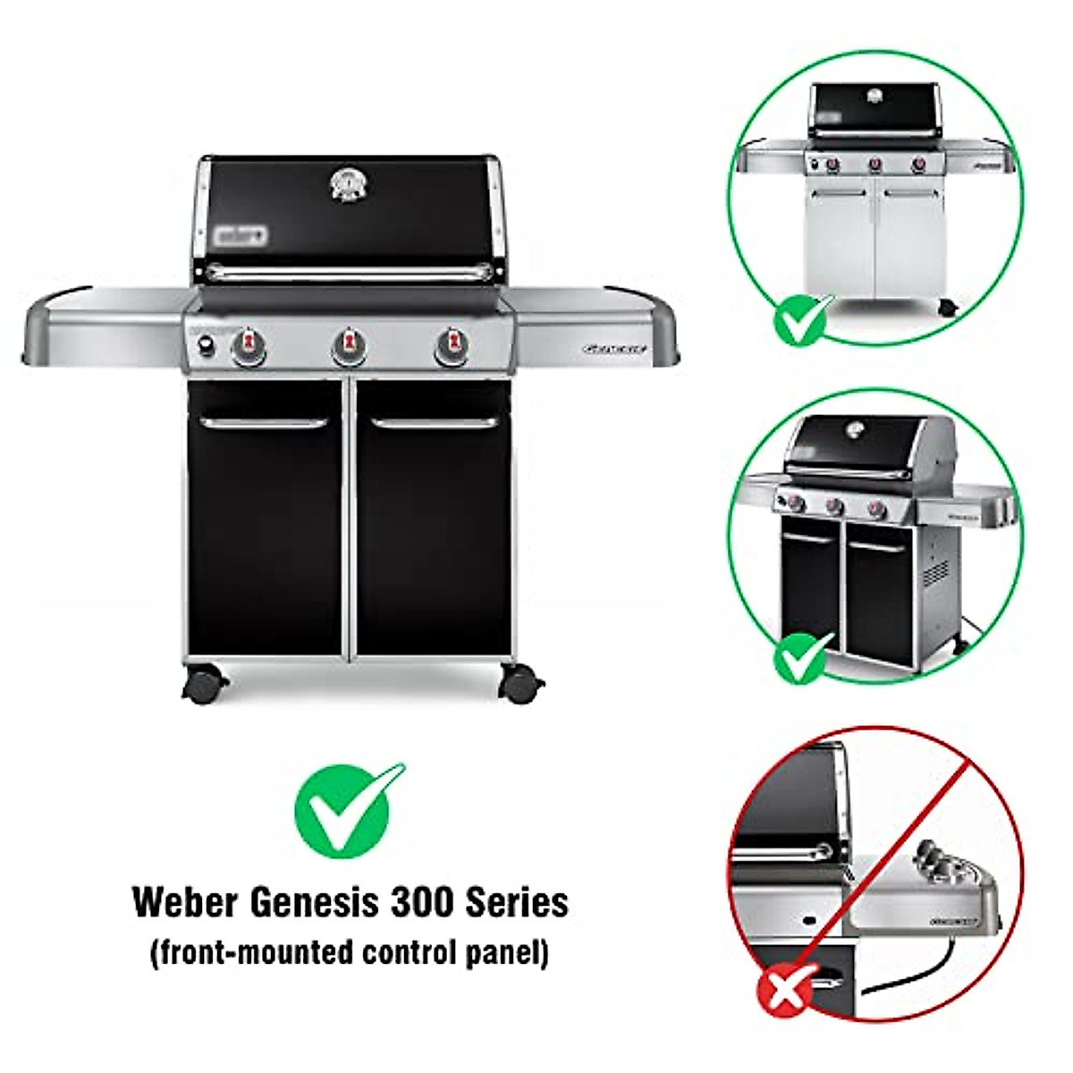 Coisien 62752 19.5 inch Grill Burner and 7622 Heat Deflector Fits Weber Genesis 300 Series, 304 Stainless Steel Grill and Porcelain Steel Heat Plates Replacement Parts for Genesis E- 310 S-310 E-320 S-320 E-330 S-330 EP-310 EP-320 EP-330 CEP-310 CEP-320 C