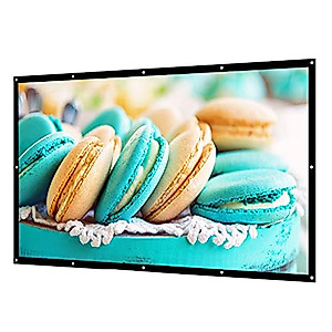 SXYLTNX 300 inch Projection Projector Screen 16:9 Fold Portable Screen Canvas Matt White for Home Film HD Wall mounted