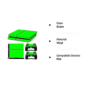 Gam3Gear Vinyl Sticker Pattern Decals Skin for PS4 Console & Controller (NOT PS4 Slim / PS4 Pro) - Green