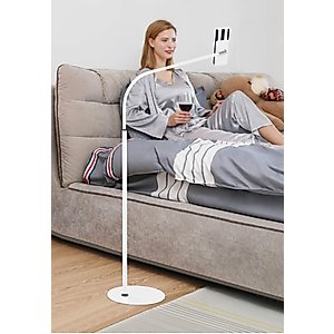 Gooseneck Tablet Stand Cell Phone Stand with Stable Base Adjustable 360 Degree Rotating Floor Stand for iPad Within 4-12.9 inches