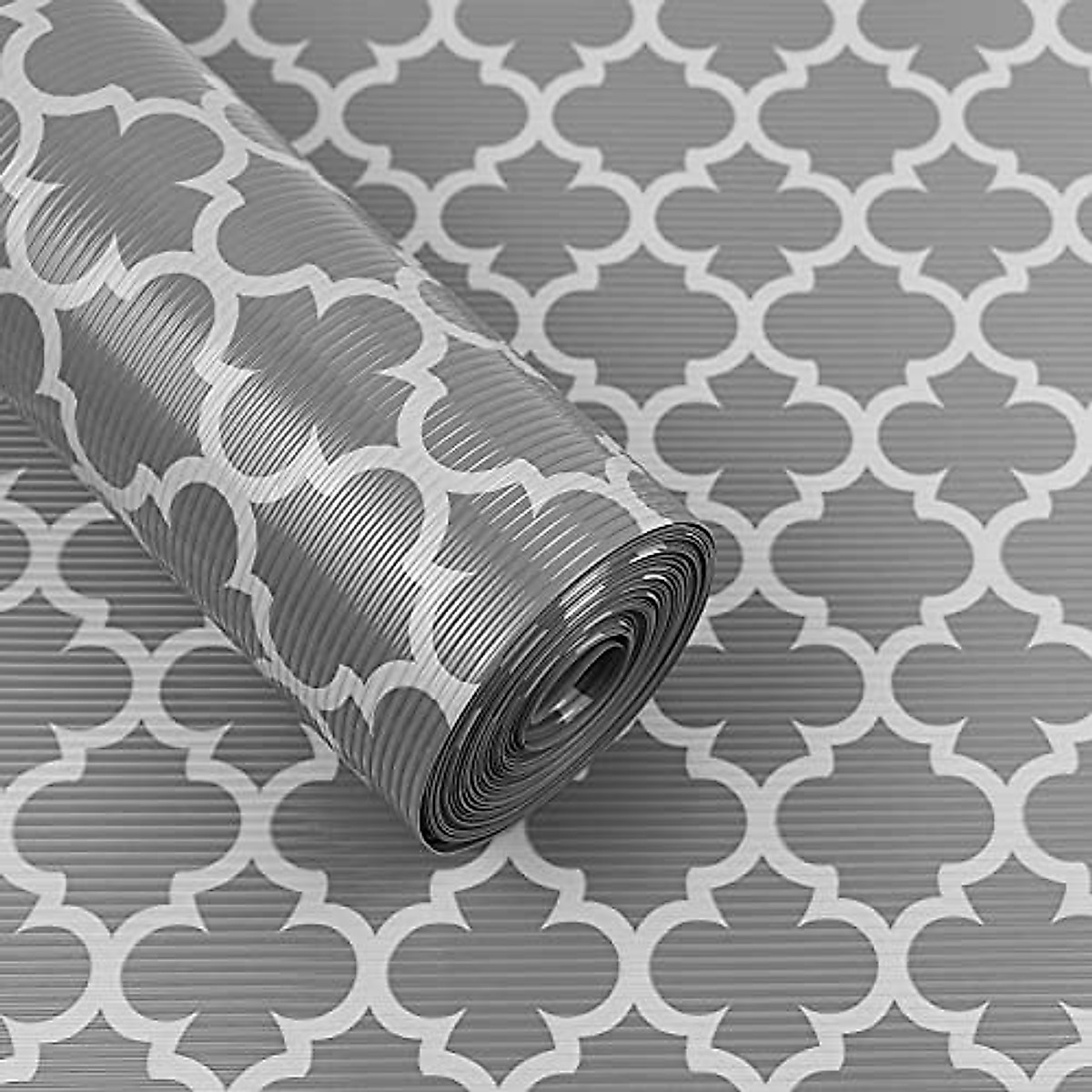 Gantan Cabinet Liners 17.5Inch x 30FT(360") Shelf Liner for Kitchen Cabinets Refrigerator Wire Shelving Non Slip Drawer Mat for Kitchen Bathroom Dresser Drawer Fridge (Grey)