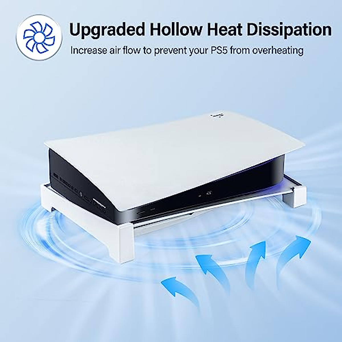 DEVASO PS5 Horizontal Stand, PS5 Accessories Horizontal Stand, Compatible with Playstation 5 Console(for Disc)