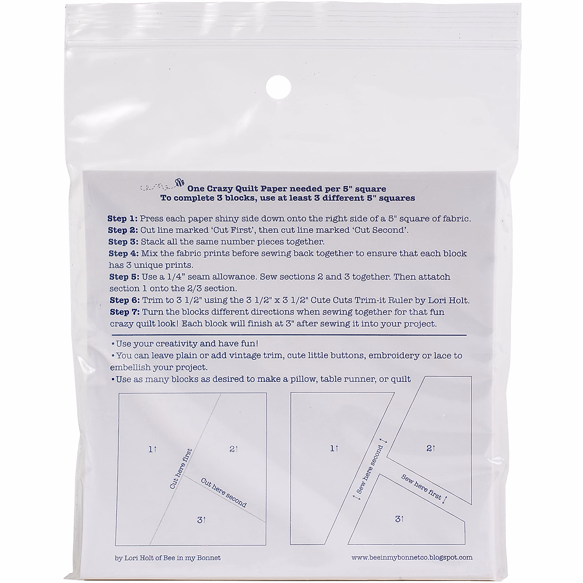 RILEY BLAKE DESIGNS 5"X5" Stacker Riley Blake Crazy Quilt Paper 42/Pkg