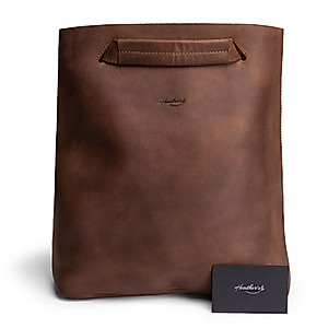 Heather's, Convertible Backpack to Shoulder Bag Handmade from Full Grain Leather - Durable, Spacious Bag, Travel & Shopping Accessory - Bourbon Brown