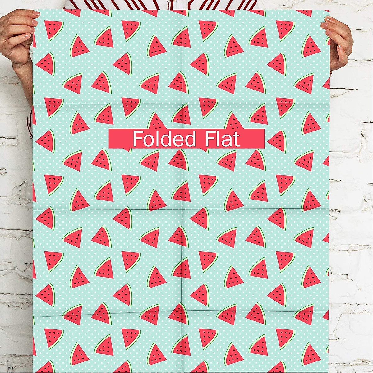 MAYPLUSS Wrapping Paper Large Sheet - Folded Flat - 6 Different Fruit Design (45.2 sq ft.ttl) - 27.5 inch X 39.4 inch Per Sheet