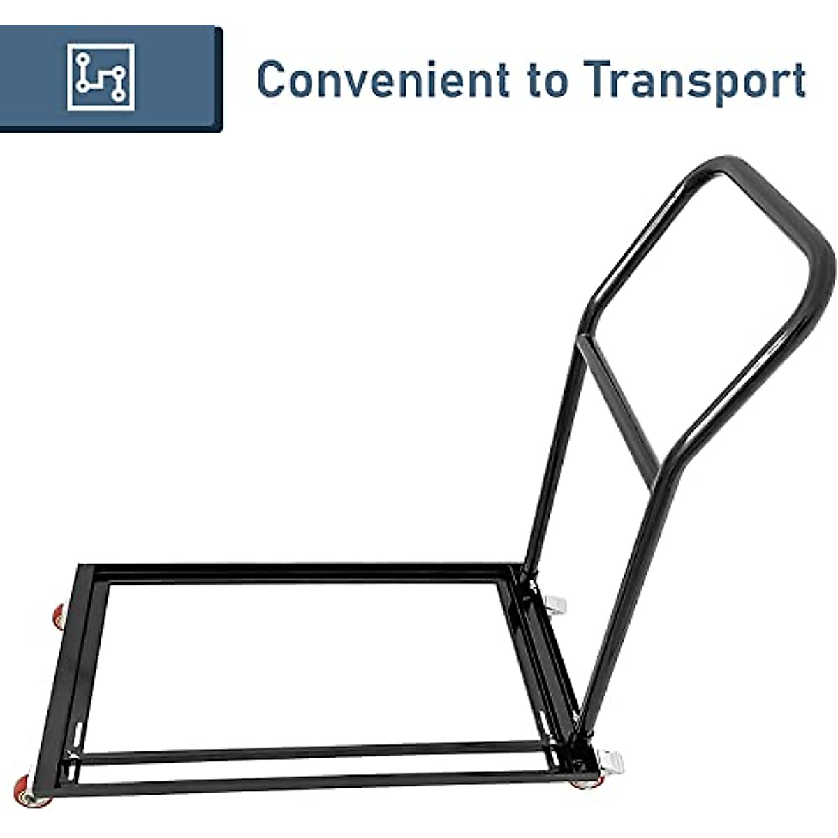 Sidasu Folding Chair Dolly Black Multi-Function Folding Chair Cart Commercial Grade Steel Frame Storage and Transport Dolly for Plastic Resin and Wood Folding Chairs