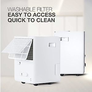 Cooper & Hunter 50 Pint Dehumidifier with Drain Pump for Large Room or Basements 4,500 Sq. Ft, 6L Water Tank (70 pint 2012 DOE standard)