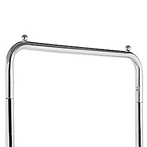 Yaheetech Wire Commercial Rolling Laundry Cart Bulter Garment Rack,Laundry Butler Storage Rack,w/Hanging Drying Rack Wash Basket/Bag Mesh Collapsible Racks on Wheels