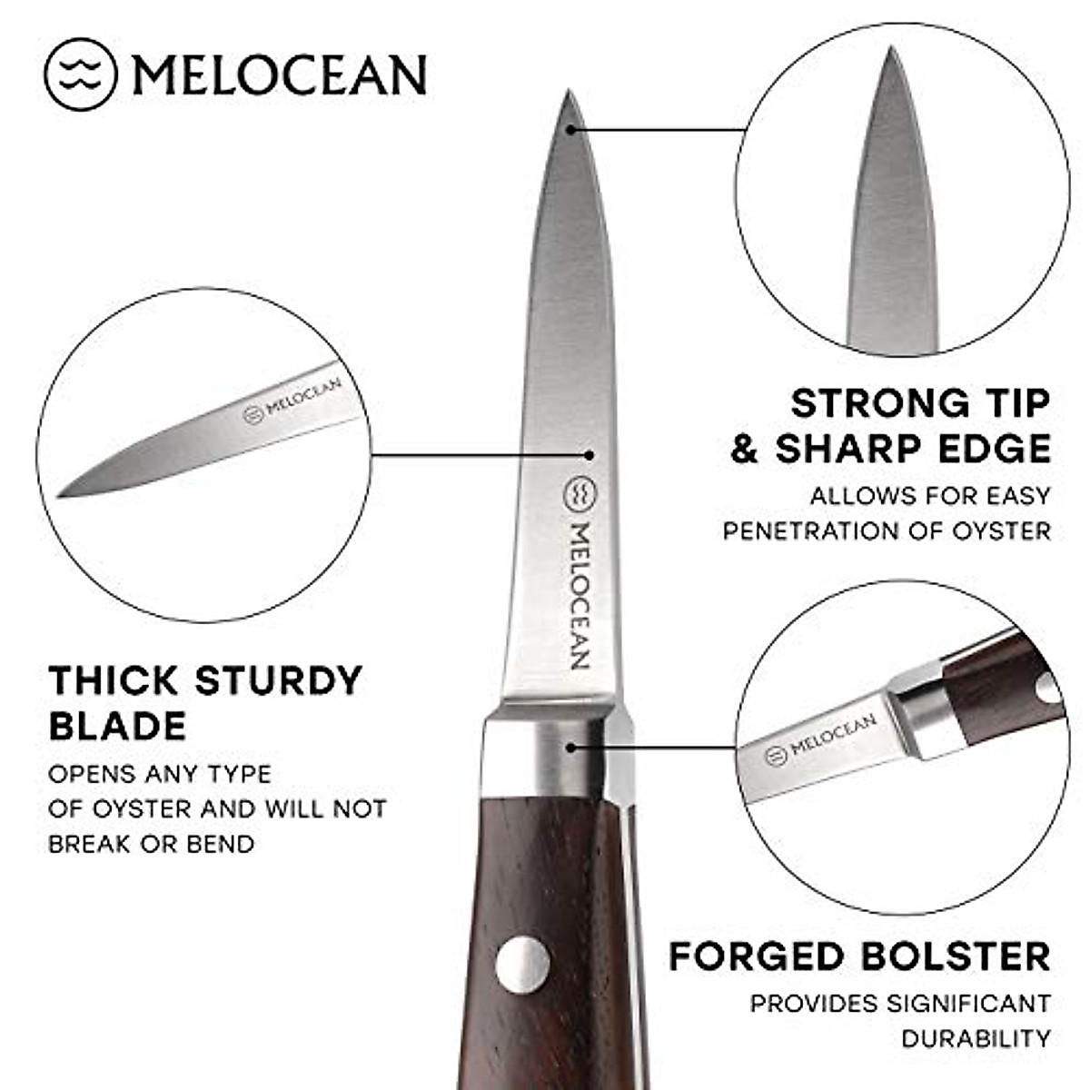 Oyster Shucking Knife and Gloves Set - Premium Oyster Knife and Oyster Shucking Glove Kit - Professional Oyster Shucker Clam Knife Oyster Opener Tool in Lovely Box - Bonus Ebook and Brochure Included