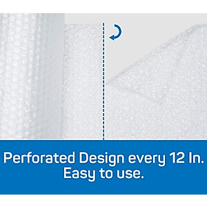 Bubble cushioning wrap 525 ft² (3 Rolls of 175 ft x 12" Wide) - 3/16" Small Bubble - Perforated Every 12''- With 10 Fragile stickers by Fresh Farm LLC