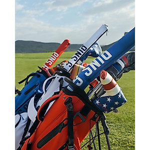 Pins & Aces USA Head Cover - Premium, Hand-Made Leather, Hi Quality Headcover - American Pride Styled, Tour Quality Golf Club Cover - Style and Customize Your Golf Bag (Blade)