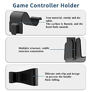 UPOK Wall Mount for PS5 - Accessories Playstation 5 Digital/Disc Edition Console Floating Shelf Behind TV, with 2 Detachable Controllers Holder Rack, Solid Metal Stand Kit, Easy Installation