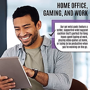 EXPOPROX.Wearable Gel Wrist Rest Pads.Mouse and Keyboard Wrist Support Adjustable Wrist Brace.