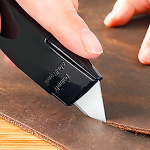 DIYSELF 50 Pack Utility Knife Blades with 8 Pack Box Cutter Retractable Heavy Duty, Box Cutters for Cardboard