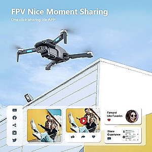 4DRC F12 GPS Drone with camera for Adults 4K 5G wifi FPV Live Video HD Camera,RC Quadcopter for Kids beginners with Brushless Motor, Return Home, GPS Follow Me, Carrying Case,2 Battery
