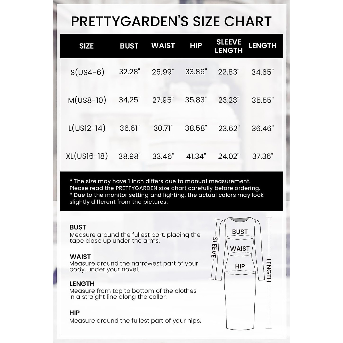 PRETTYGARDEN Women's Fall Bodycon Mini Dress Sparkly Long Sleeve Cowl Neck Ruched Short Club Cocktail Wedding Guest Dresses (Black,Small)