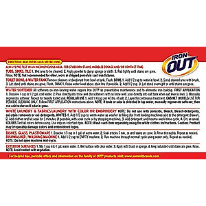 Iron OUT Powder Rust Stain Remover, Remove and Prevent Rust Stains in Bathrooms, Kitchens, Appliances, Laundry, and Outdoors, 9.5 Pound