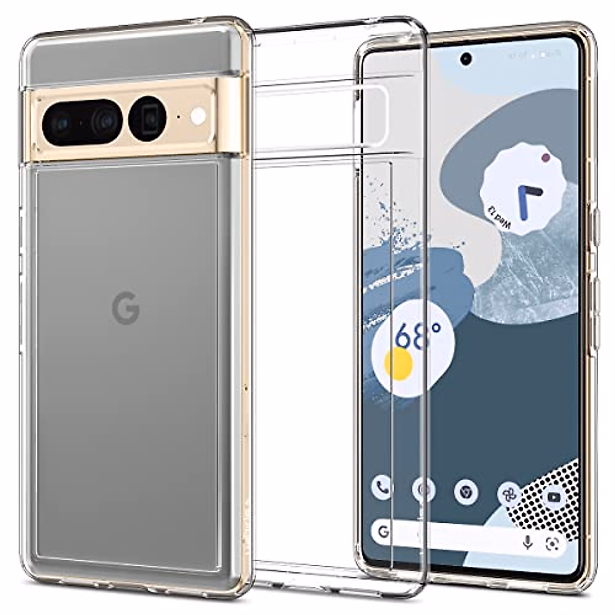 Spigen Ultra Hybrid [Anti-Yellowing Technology] Designed for Pixel 7 Pro Case (2022) - Crystal Clear