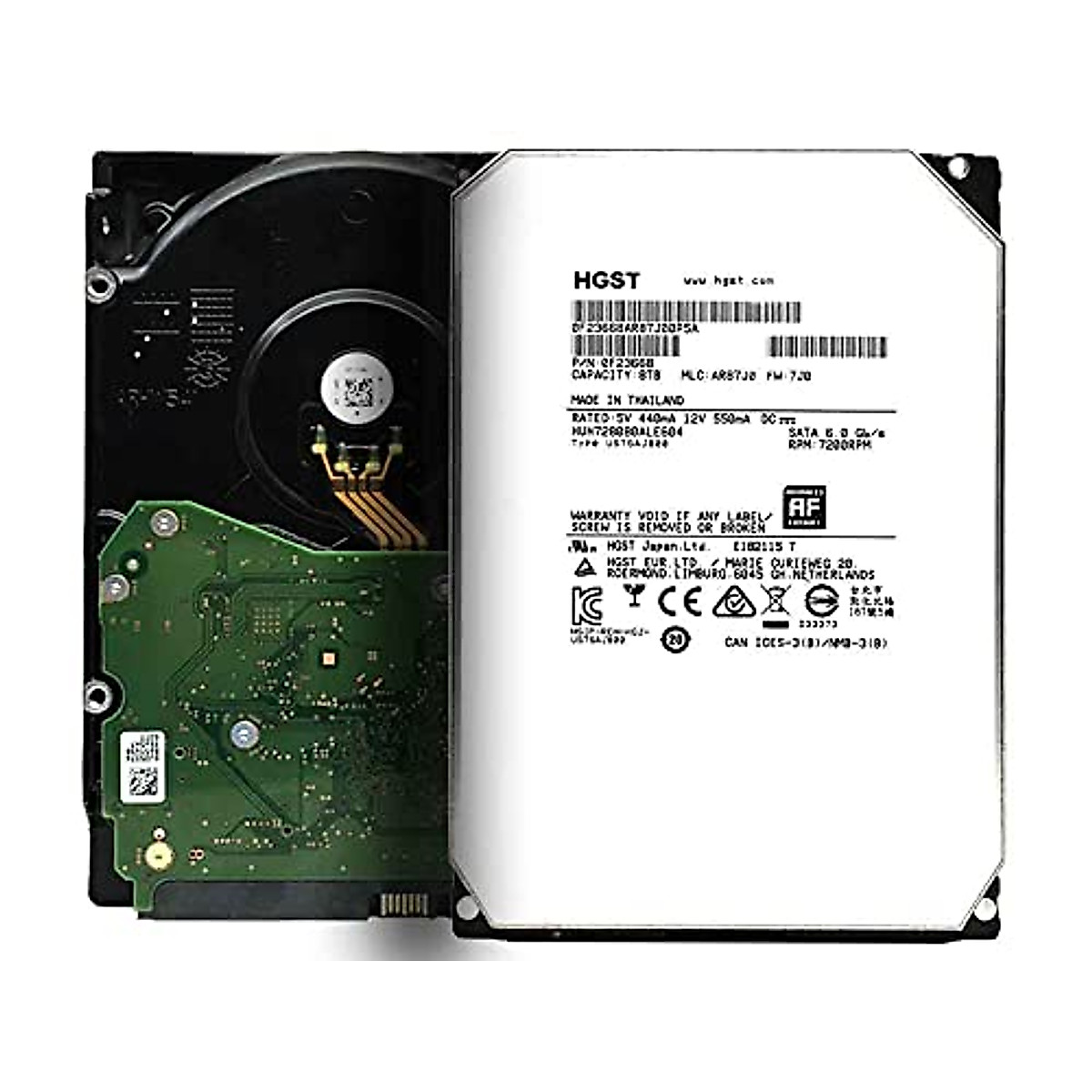 HGST HUH728080ALE604 Ultrastar He8 (Helium Platform) 8TB 7200RPM 128MB Cache SATA 6.0Gb/s 3.5inch Internal Enterprise Hard Drive - 0F23668 (Renewed)