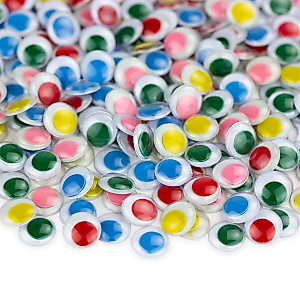 Hygloss Paste On, 7 mm Wiggle Eyes, Assorted Colors