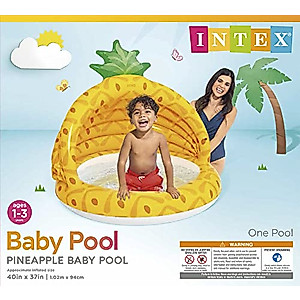 Intex Pineapple Baby Pool, 40in x 37in, for Ages 1-3