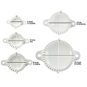 Dumpling Maker Dumpling Tools 5Packs with Different Sizes of Dumpling Mold, Perfect for Making Hand pies, Dumplings, Ravioli, Calzones, Dough Press 5.5/7.5/9.5/12/15.5cm