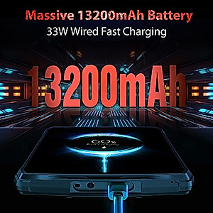 Ulefone Power Armor 13 Rugged Smartphone, IP68 Waterproof Phone, 13200mAh Battery, 15W Wireless Charge, 48MP Four Rear Camera, 6.81" FHD+, Helio G95 Octa-core Android 12, 8GB + 128GB, Dual 4G Unlocked