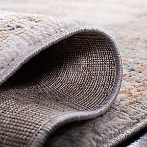 SAFAVIEH Shivan Collection 5'3" x 7'6" Grey / Rose SHV726F Shabby Chic Medallion Distressed Non-Shedding Living Room Bedroom Dining Home Office Area Rug