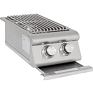Heavy-Duty Stainless Steel Outdoor | Blaze Double Side Burner Propane LP Grill Barbeque | LED Lights Thermometer | Best Of Backyard For Grilling Masters | BLZ-SB2LTE-LP