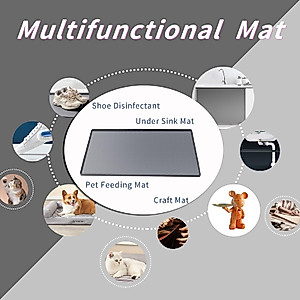 Under Sink Mat, 28'' x 22'' Silicone Under Sink Mat for Kitchen Waterproof, Under Sink Tray, Under Sink Liner for Kitchen Bathroom Cabinet (Gray)