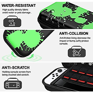 Switch Case Compatible with Nintendo Switch OLED and Nintendo Switch, Switch OLED Case - Portable Hard Shell Travel Switch Carrying Case for Switch OLED Console, Switch Case for Switch Accessories