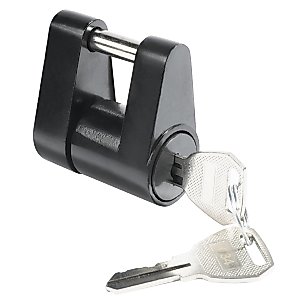 ESEWALAS Trailer Tongue Coupler Lock,Trailer Tongue Coupler Lock Pin,Dia 1/4 Inch,3/4 Inch Span,Security Full Protection Towing Power Hauling,Trailer Hitch Lock (Black)